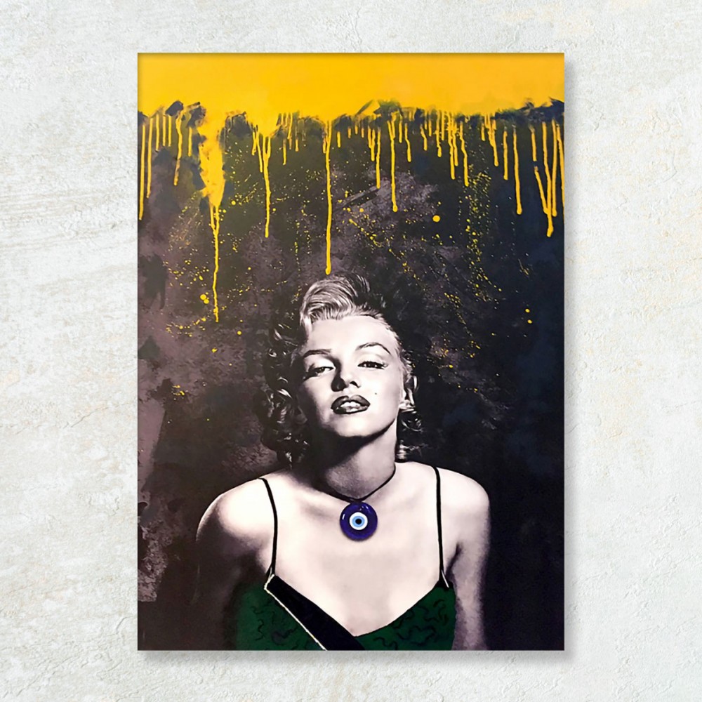 Tablou Marylin Monroe yellow Horus eye | LaGalerie.ro